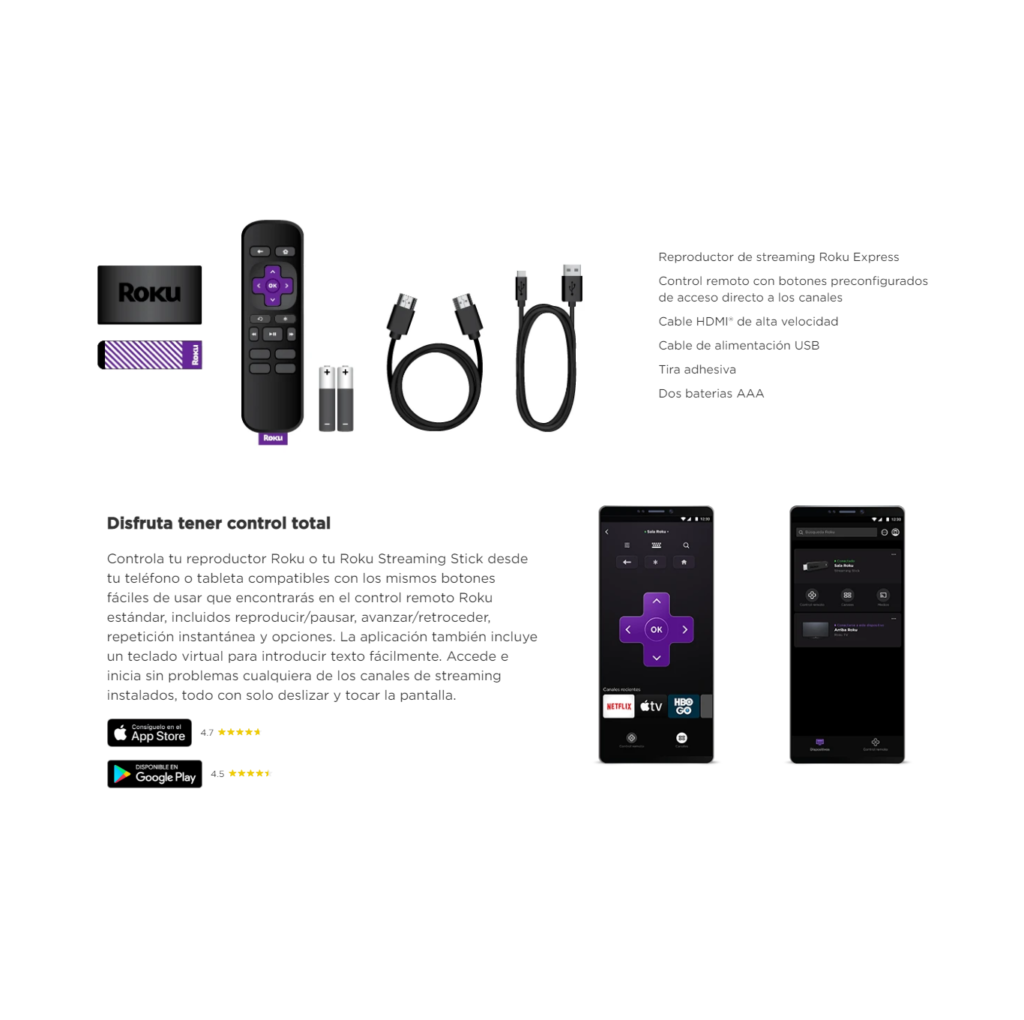 CONVERTIDOR SMART ROKU 3930R EXPRESS PLUS FULL HD - Ata Computación